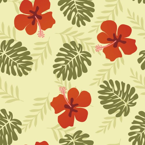 Hawaii seamless pattern including hula skirt Vector Image