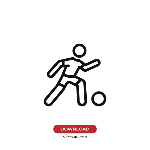 Football player icon Royalty Free Vector Image