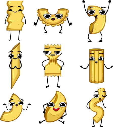 Spaghetti pasta cartoon Royalty Free Vector Image