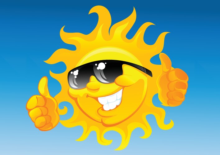 Sun cartoon Vector Images & Graphics for Commercial Use | VectorStock
