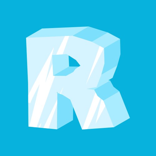 Frozen Blue Ice Letter Set – Royalty-Free Vector | VectorStock