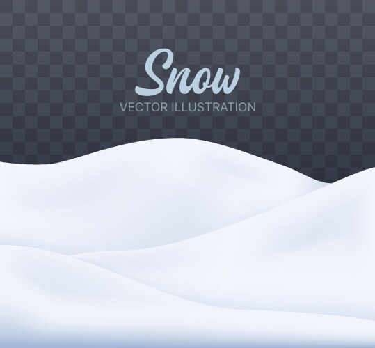 Snow landscape isolated winter background Vector Image