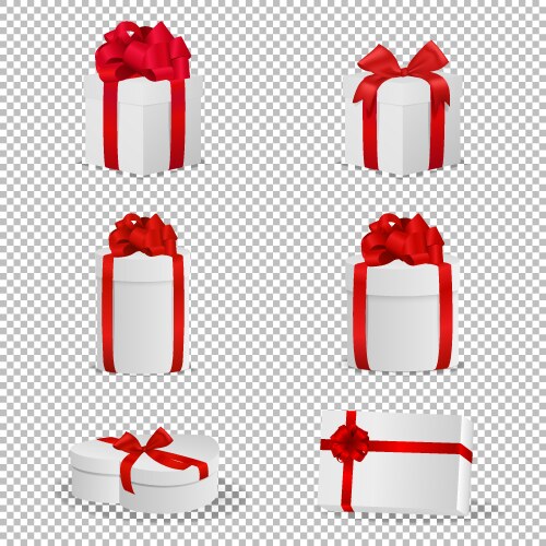 Border with gift box transparent background Vector Image