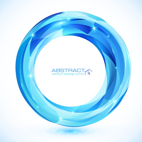 Yellow crystal abstract round frame Royalty Free Vector