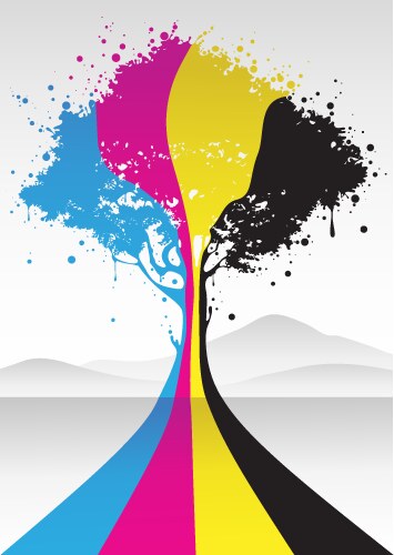 Cmyk paint Royalty Free Vector Image - VectorStock