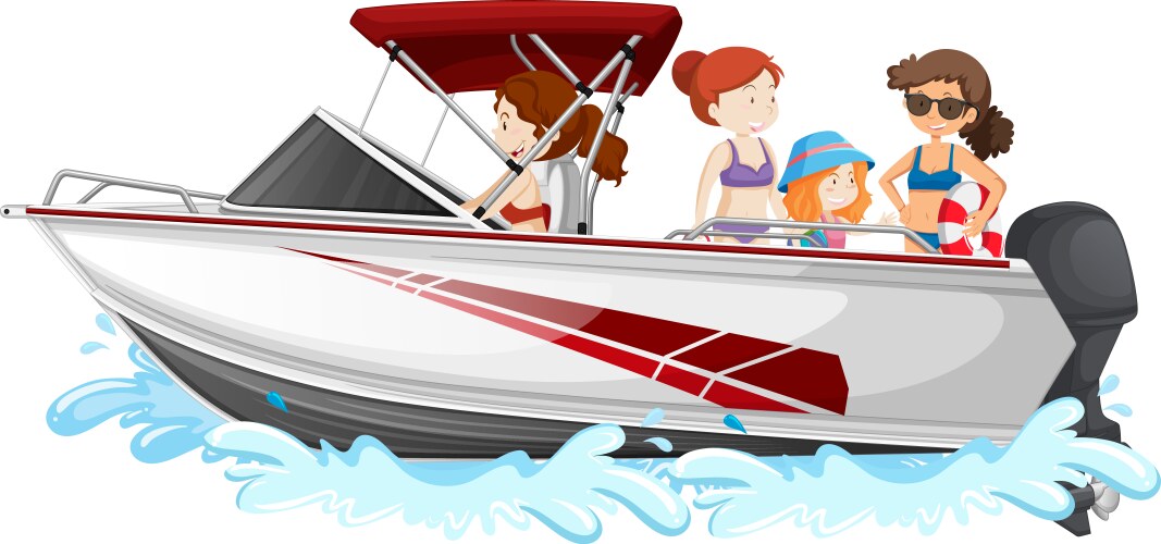 A boat in nature Royalty Free Vector Image - VectorStock