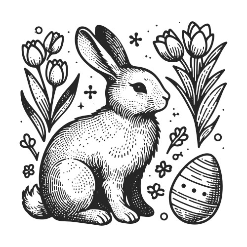Easter Bunny Clipart Black And White Bunny Clip Art Black And White