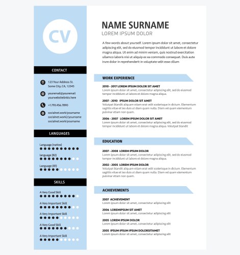 Cv Template Vector Images (over 5,700)