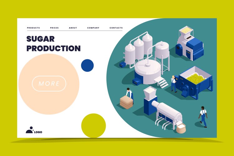A digram of sugar production Royalty Free Vector Image