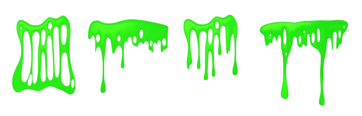 Green slime font halloween toxic waste letters Vector Image
