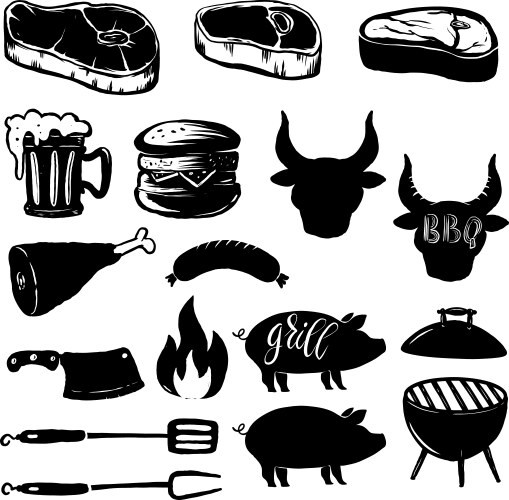 Burger Steak Vector Images (over 8,600)