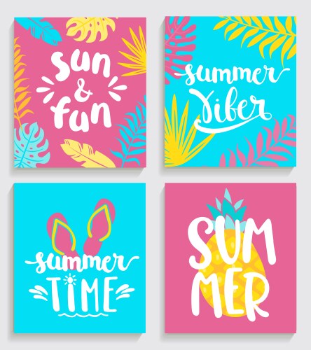 Big summer set of sun and fun hand drawn elements Vector Image