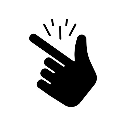 Finger snapping icon set hand snap easy Royalty Free Vector