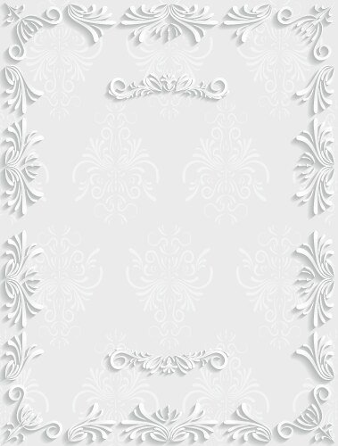 White background with old-fashioned pattern Vector Image