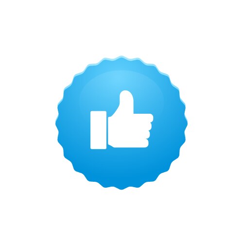 Blue Thumbs Up Icon Vector Images (over 5,700)