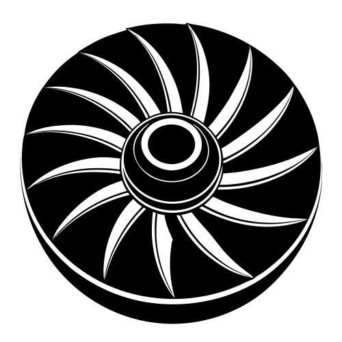 Industrial turbine blade for water pump Royalty Free Vector