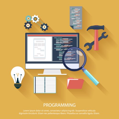 Php programming language syntax for web coding Vector Image