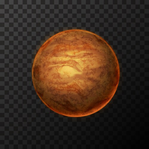 Bright realistic planets on solar system like Vector Image