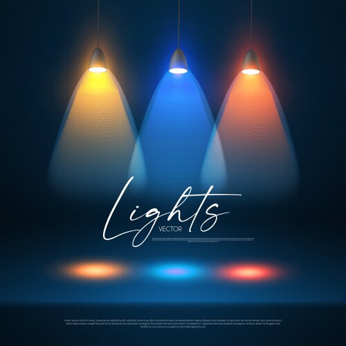 Different light effect elements bright lights Vector Image