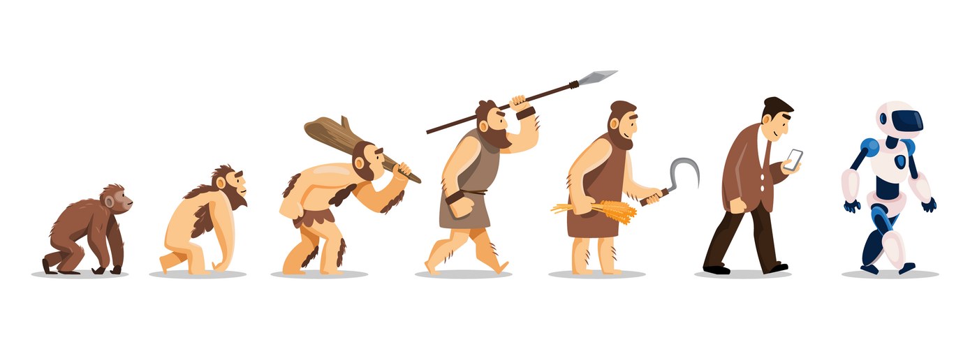 Human Evolution Timeline – Royalty-Free Vector | VectorStock