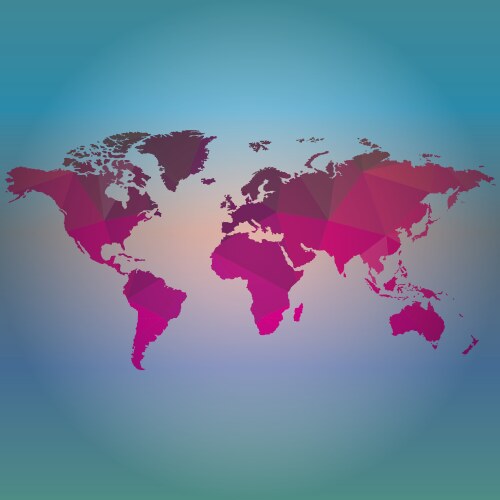 Asia continent map abstract background Royalty Free Vector