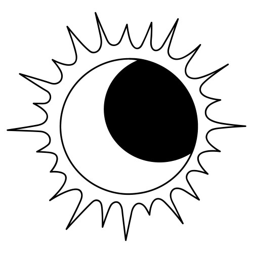Outline Eclipse Solar Vector Images (over 2,000)