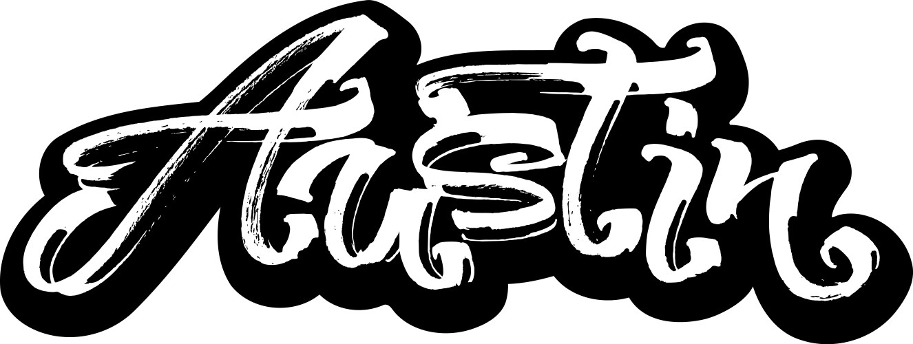 Texas modern calligraphy hand lettering Royalty Free Vector