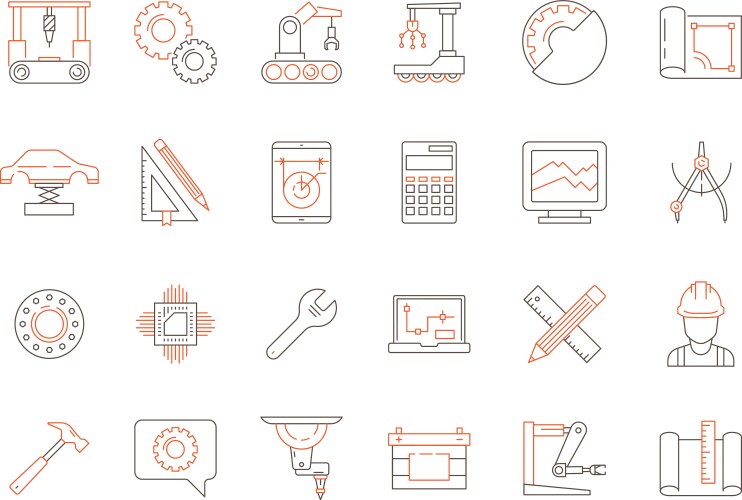 Engineering infographic templates with connected Vector Image