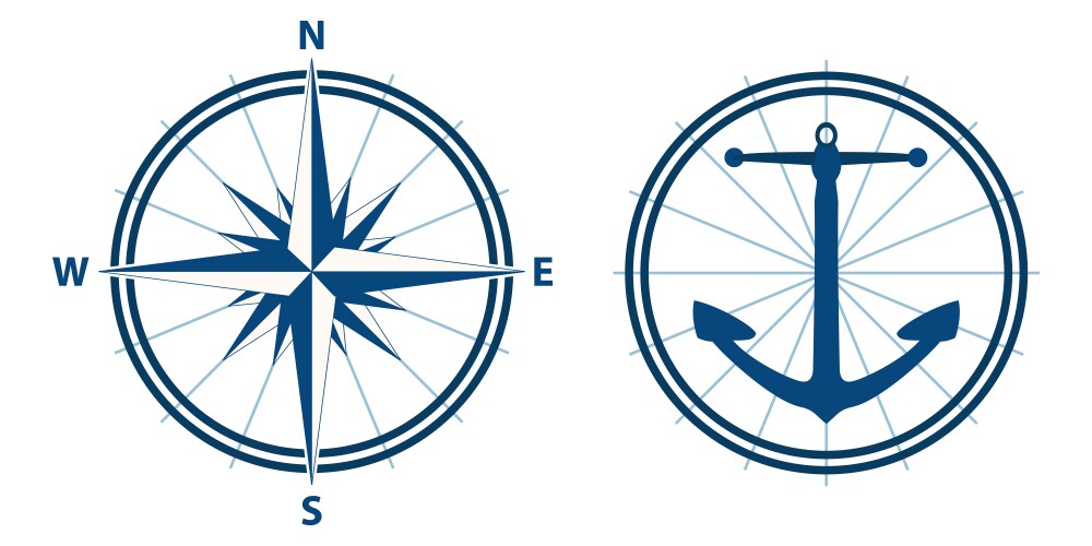 Compass logo design Royalty Free Vector Image - VectorStock