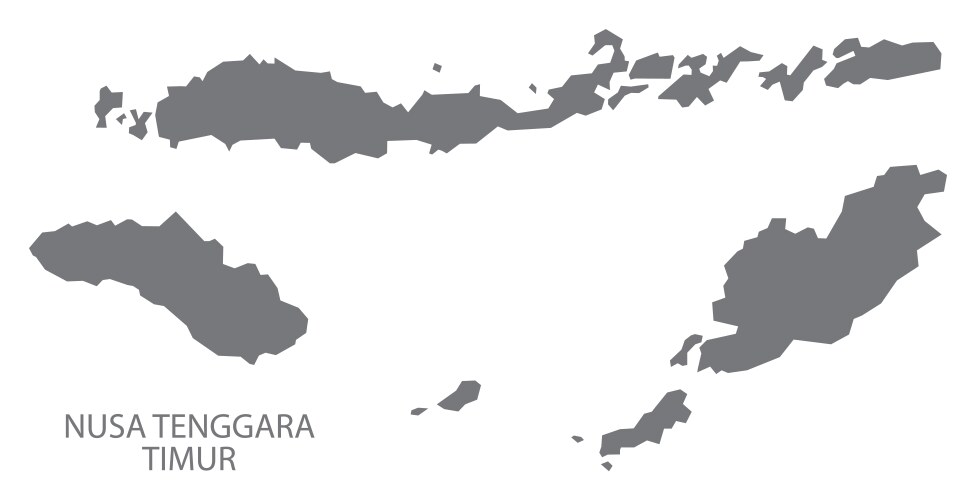Jawa timur indonesia map grey Royalty Free Vector Image