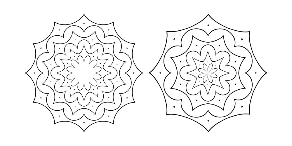 Radial patterns set Royalty Free Vector Image - VectorStock