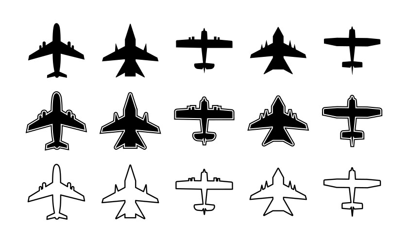 Air Plane Outline Vector Images (over 24,000)