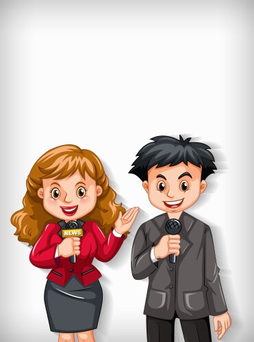 Tv reporter Royalty Free Vector Image - VectorStock