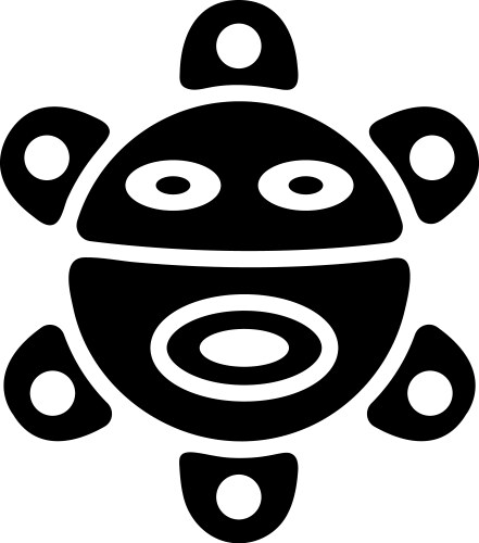 Collection of 16 taino symbols solid icons Vector Image