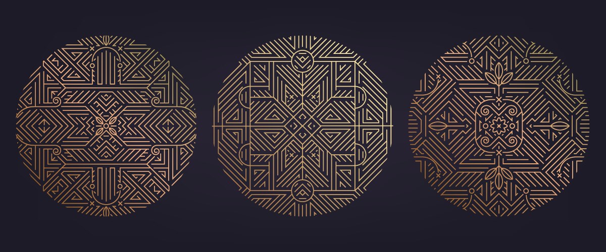 Art deco gold black seamless pattern Royalty Free Vector