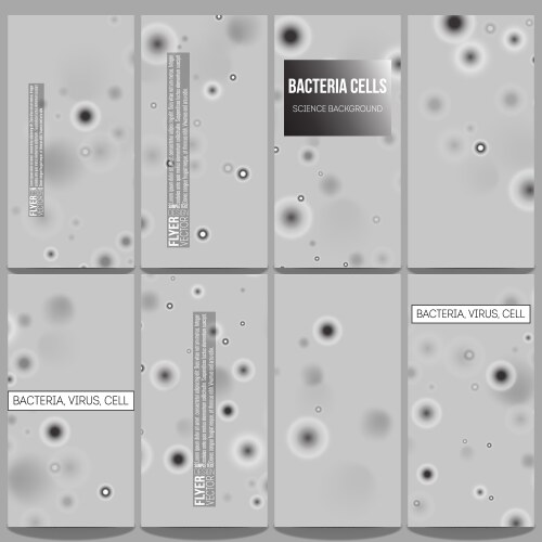 Set of modern banners molecular research cells Vector Image