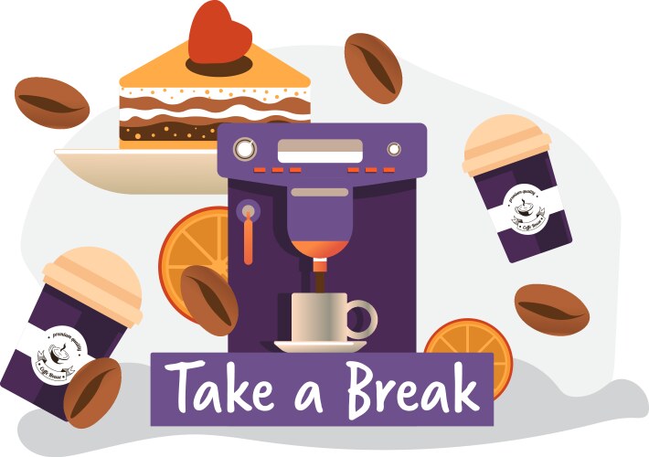 Coffee machine2 Royalty Free Vector Image - VectorStock