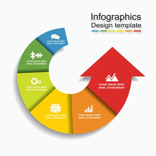 Infographic marketing for workflow layout template