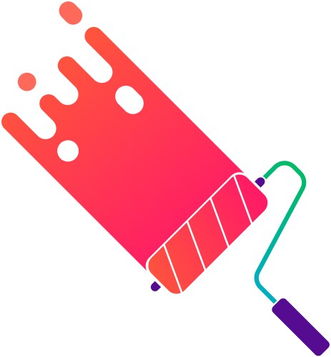 Paint roller Royalty Free Vector Image - VectorStock