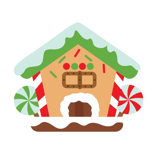 Christmas gingerbread house clipart Royalty Free Vector