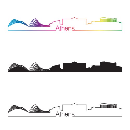 Set of simple icons athens Royalty Free Vector Image