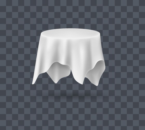 Draped table covers big realistic hanging napkin Vector Image