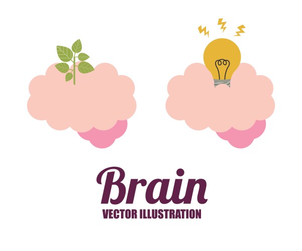 Brain thinking design Royalty Free Vector Image
