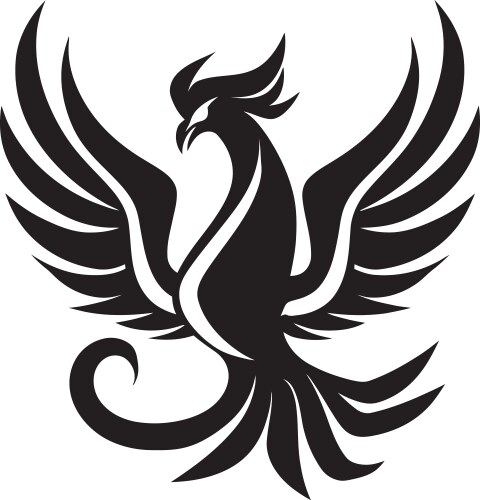 Immortal phoenix icon of mythical Royalty Free Vector Image