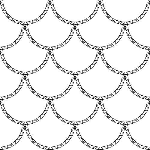 Fish or mermaid tail black silhouette Royalty Free Vector