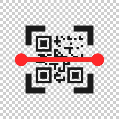 Cinema ticket with qr code Royalty Free Vector Image