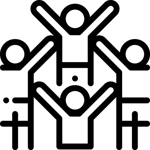 Cheer icon thin linear style design isolated Vector Image