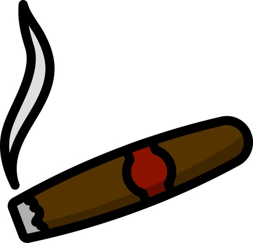 Brown cigar burned cartoon icon Royalty Free Vector Image Brown cigar burned cartoon icon Royalty Free Vector Image