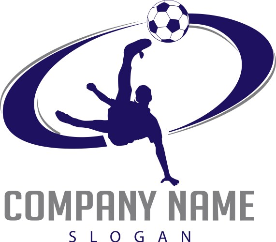 Football Player Logo Football Player Logo Design Vector Illustration