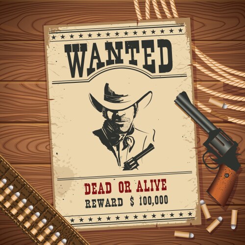 Wanted Poster Vector Images (over 5,500)